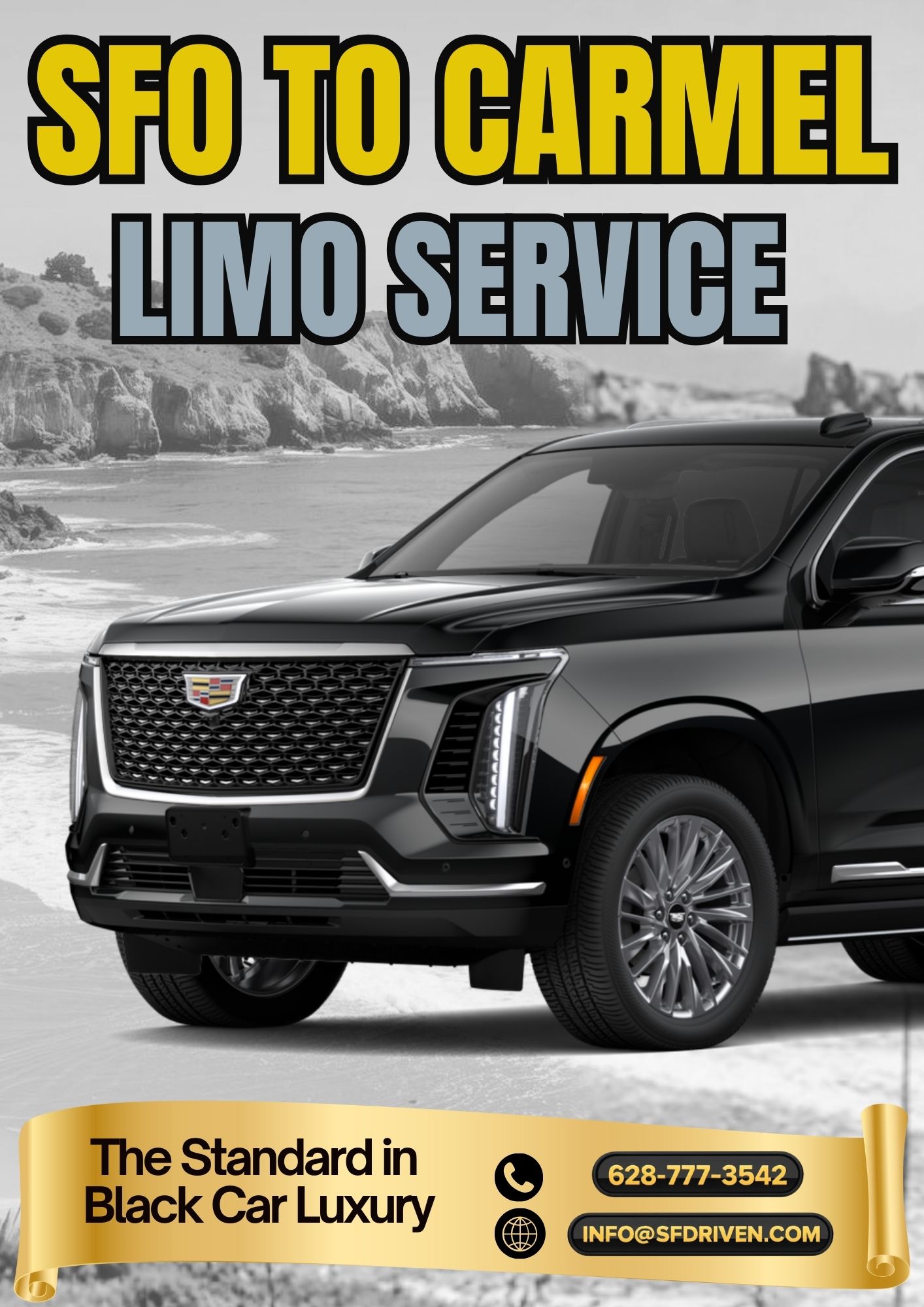 SFO to Carmel-by-the-Sea Limo Service | Luxury Airport Transfers